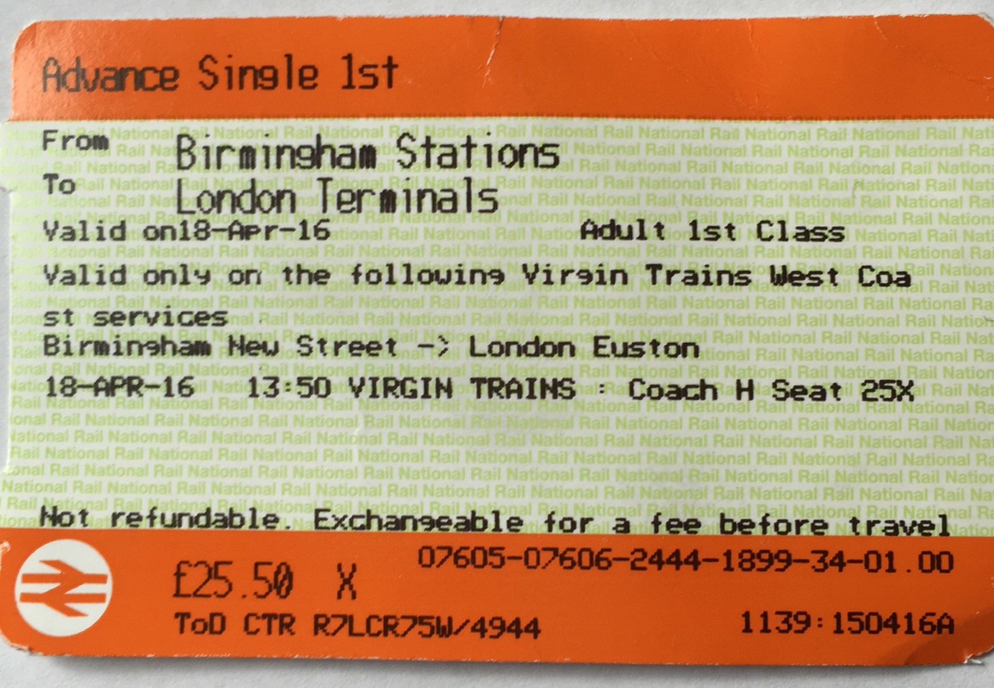 Virgin West Coast First Class Birmingham to London - AndyBTravels