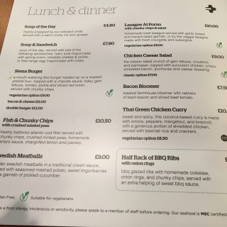 Stena Plus Menu - AndyBTravels